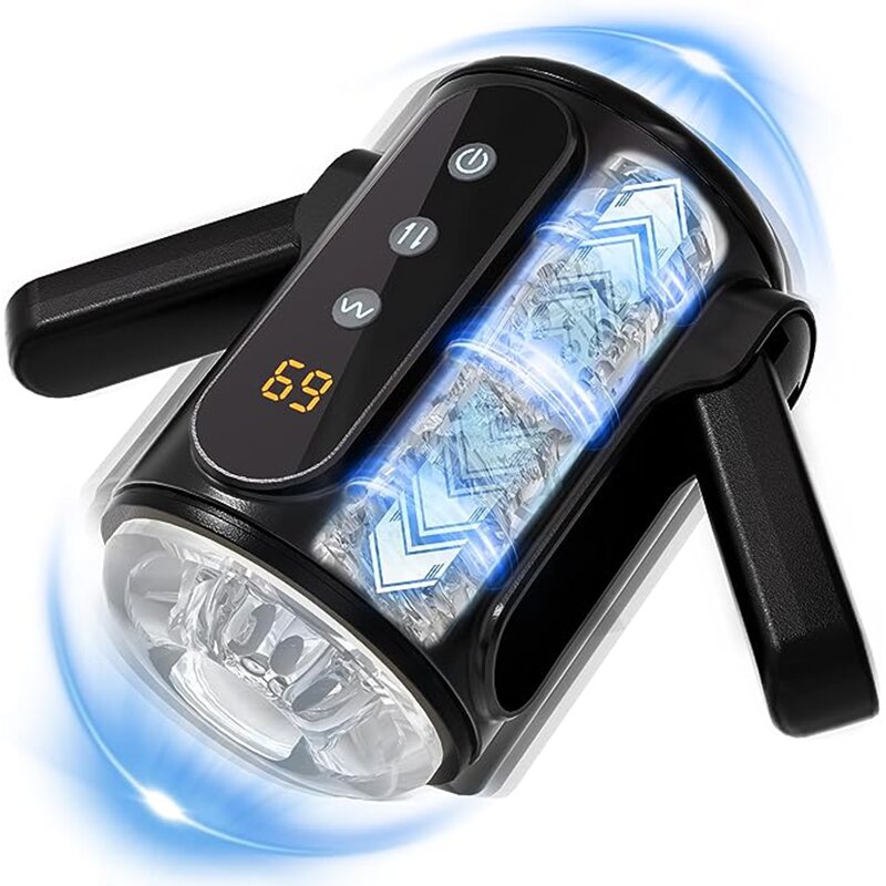 Masturbateur automatique pour hommes avec deux poignées et des vibrati ...